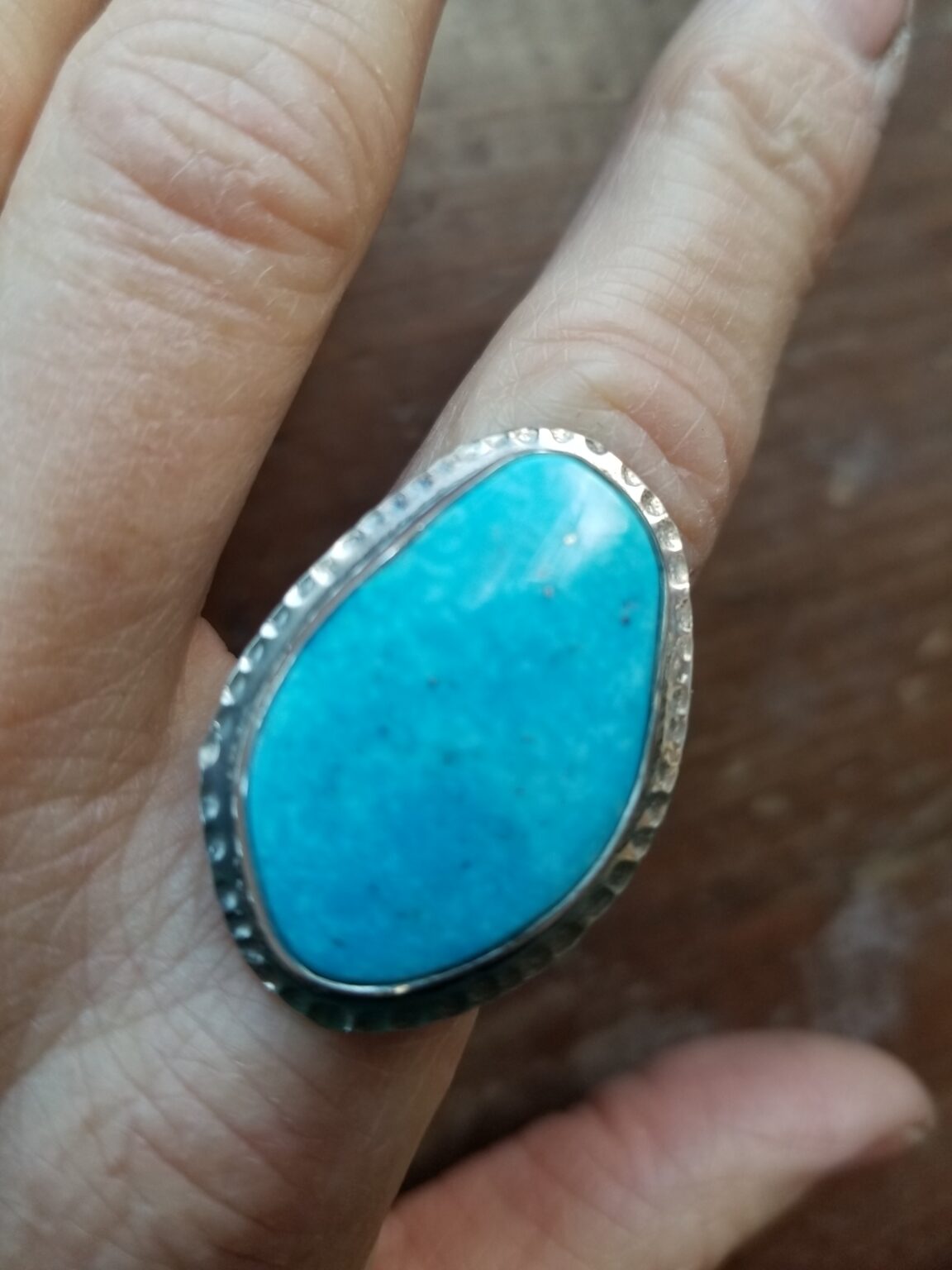 Bright Blue Turquoise Ring – Pagosa Springs Farmers Market